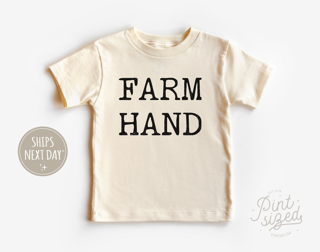 Farm Hand Toddler Shirt Minimalist Farm Natural Kids Shirt Country ...