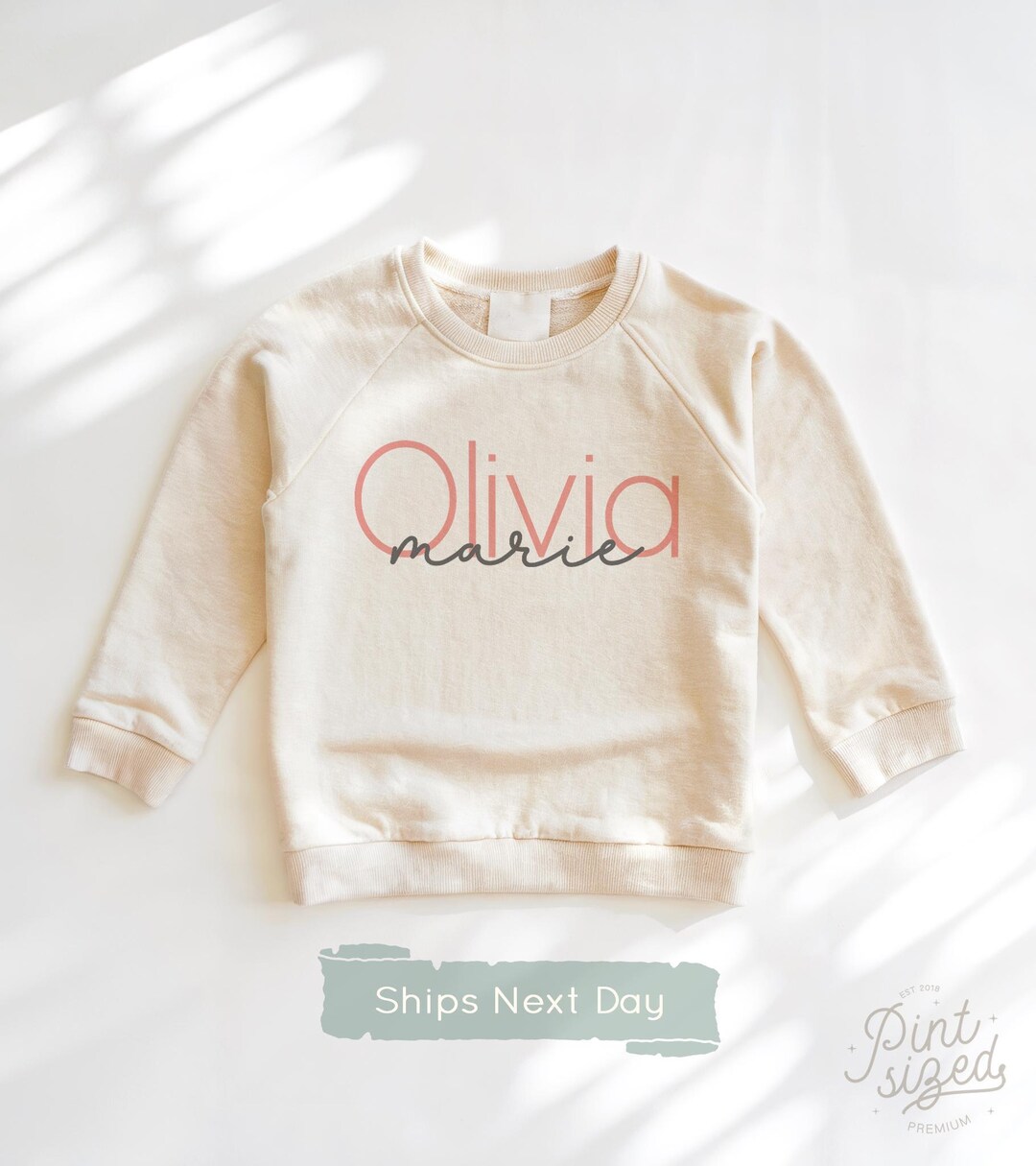Personalized Girls Sweatshirt Toddler Cute Custom Name Shirt Pink Name ...