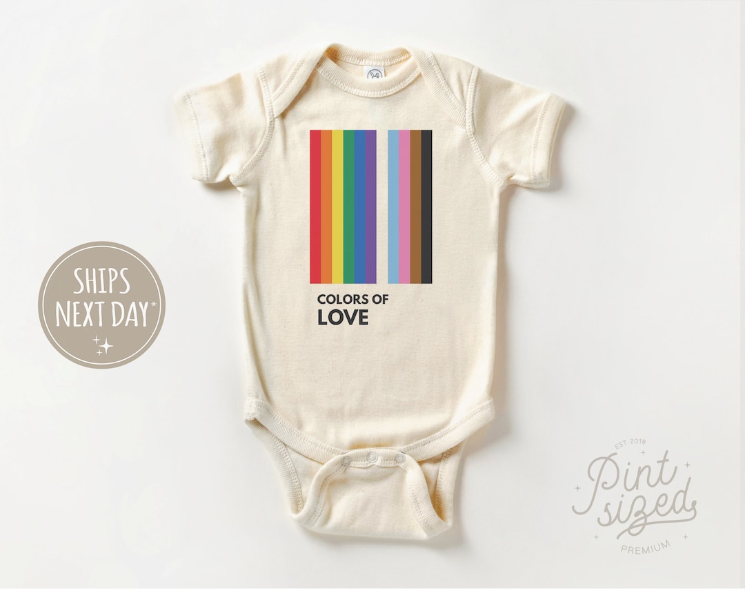 Colors of Love Baby Onesie® LGBTQ Rainbow Bodysuit Cute Pride Month ...