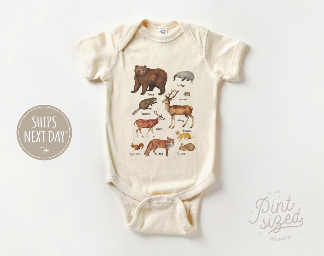 Forest Animals Baby Onesie® - Nature Wildlife Bodysuit - Cute Woodland ...