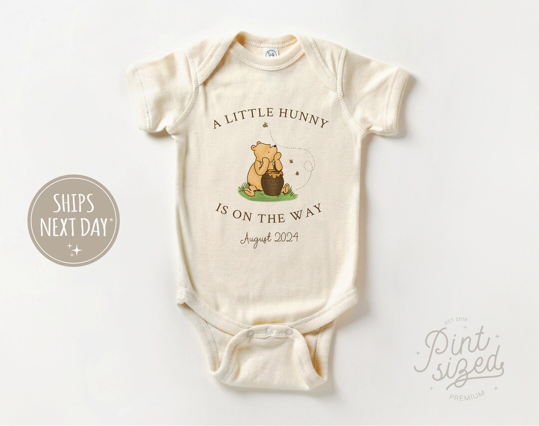 A Little Hunny is on the Way Custom Announcement Baby Onesie ...
