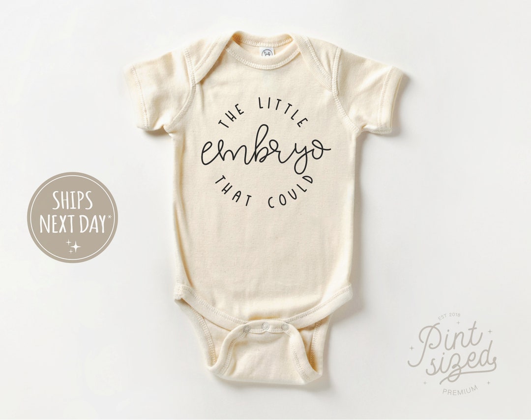 IVF Baby Onesie® - the Little Embryo That Could Bodysuit - Natural in ...