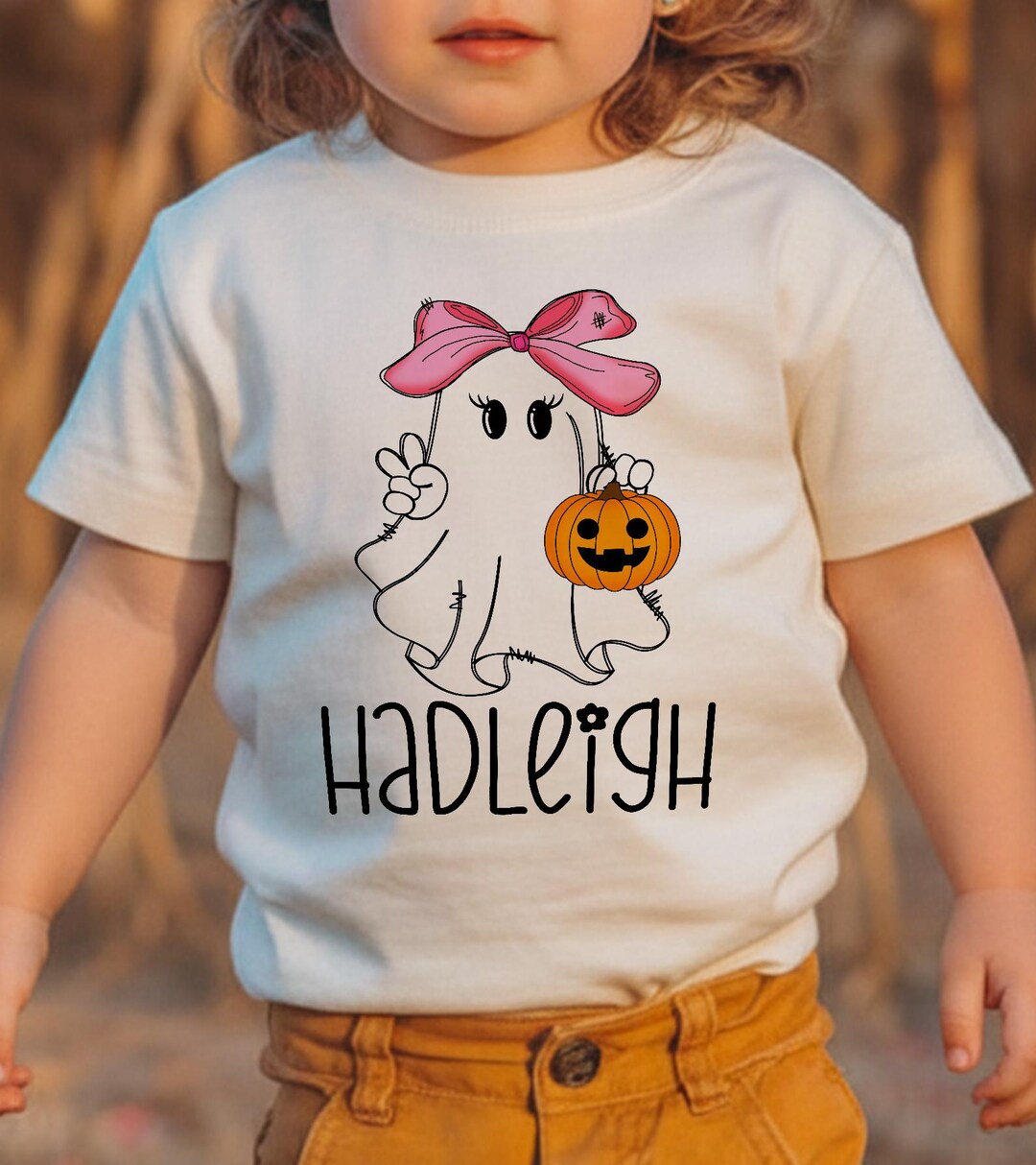 Personalized Girls Halloween Shirt - Girls Ghost Name Toddler Shirt ...