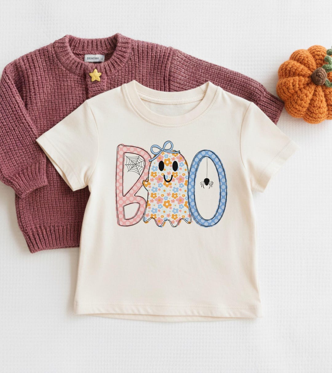 Boo Girls Toddler Shirt - Cute Girls Halloween Kids Tee - Boho Ghost ...
