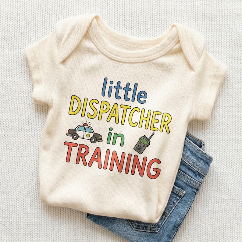 Little Dispatcher in Training Baby Onesie - Cute 911 Dispatcher Baby ...