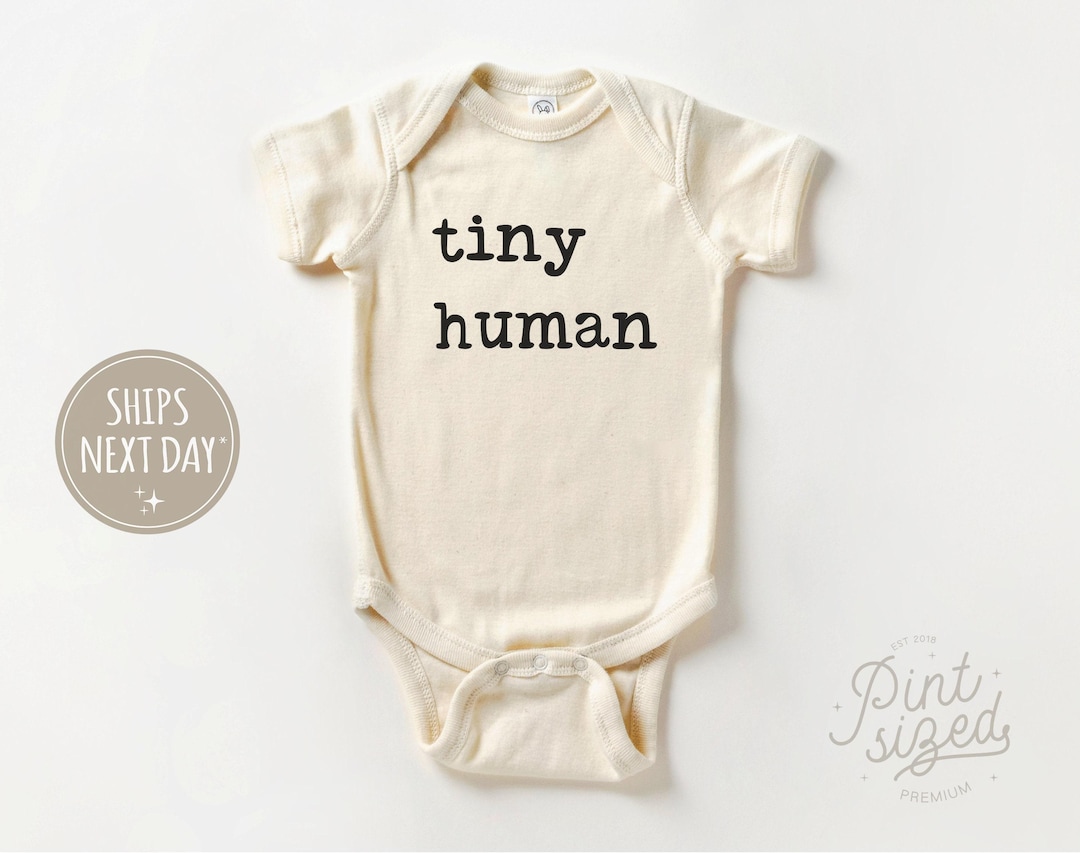 Tiny Human Baby Onesie® - Cute Natural Baby Bodysuit - Etsy