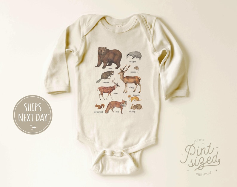 Forest Animals Baby Onesie® - Nature Wildlife Bodysuit - Cute Woodland ...