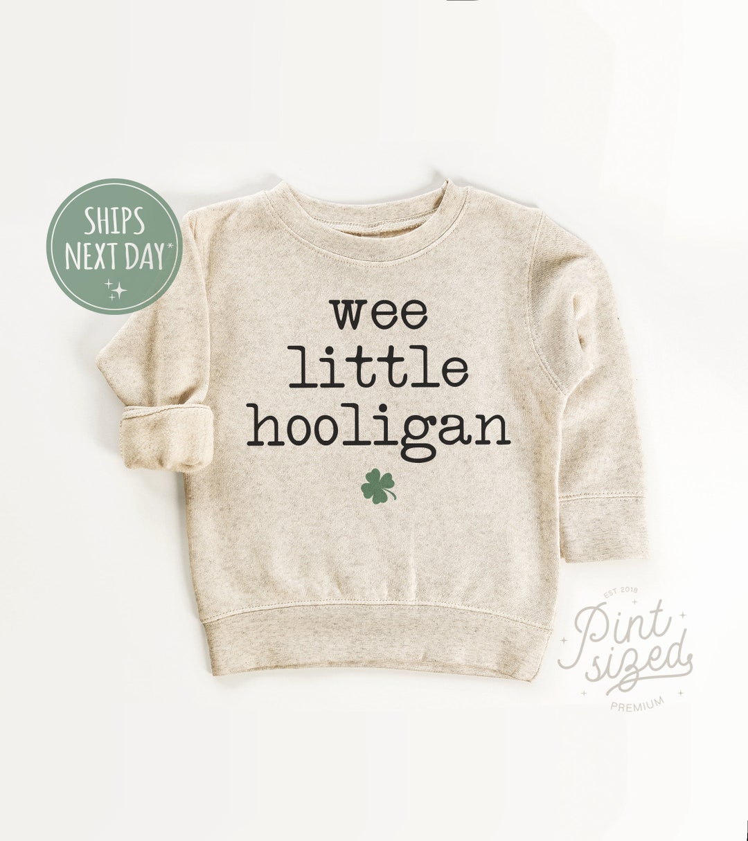 Wee Little Hooligan Toddler Sweatshirt St Patrick's Day Kids Pullover ...