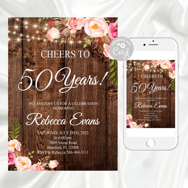 Rustic 50 Birthday - Etsy