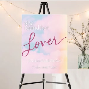 Lover Themed Bridal Shower Welcome Sign, Taylor Swift Inspired, She ...
