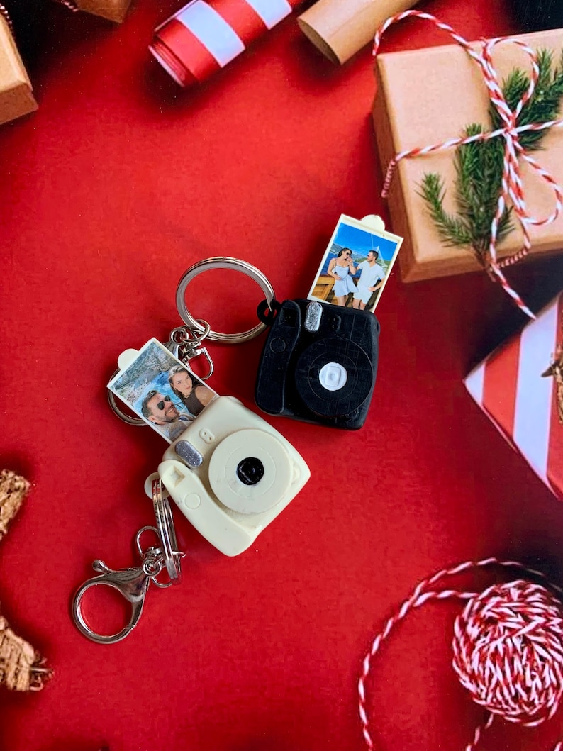 Mini Instax Camera Keychain, Personalized Birthday Gift, Keychain Photo ...
