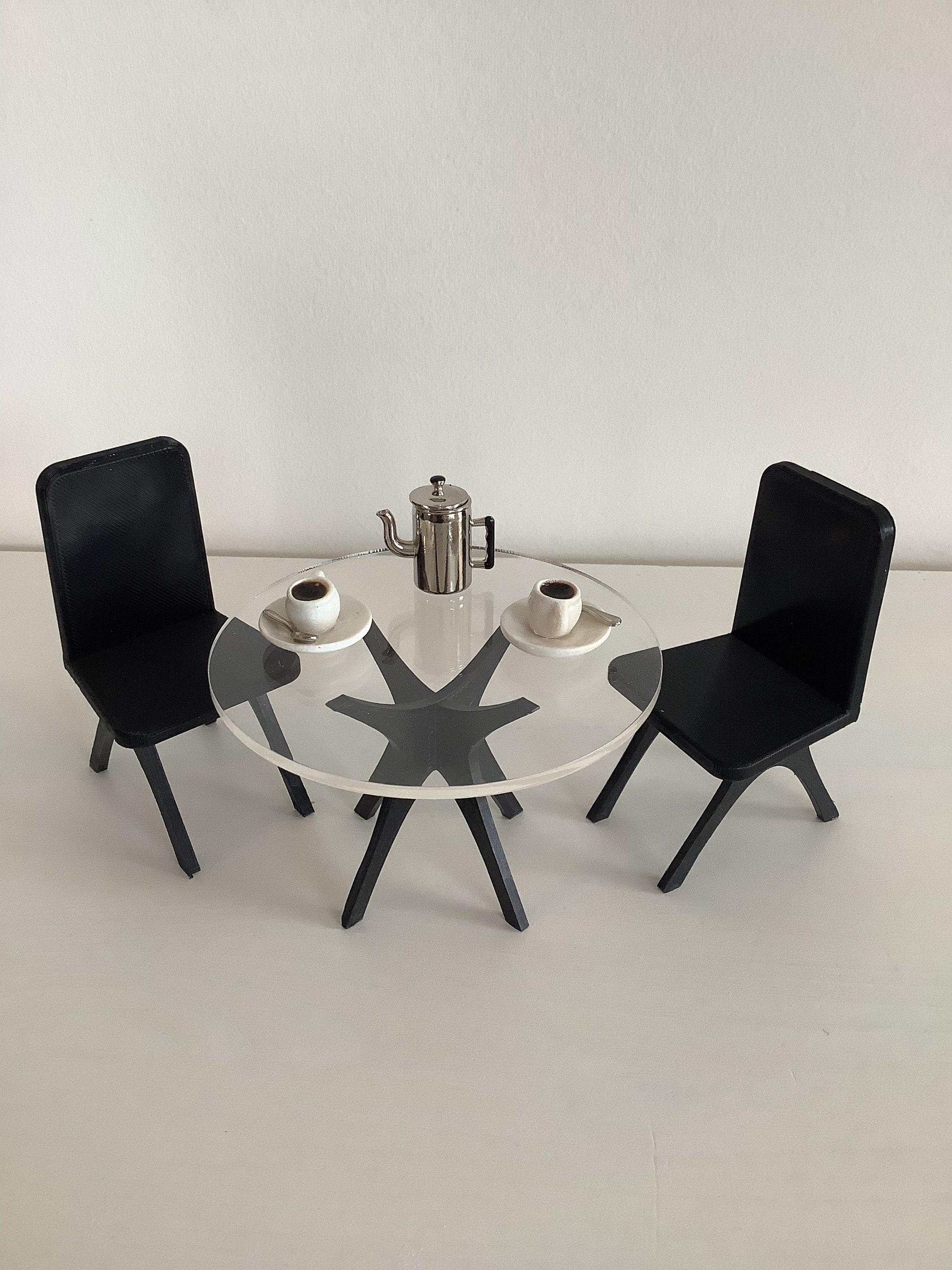 Dollhouse Miniature Dining Table and Chairs sold - Etsy