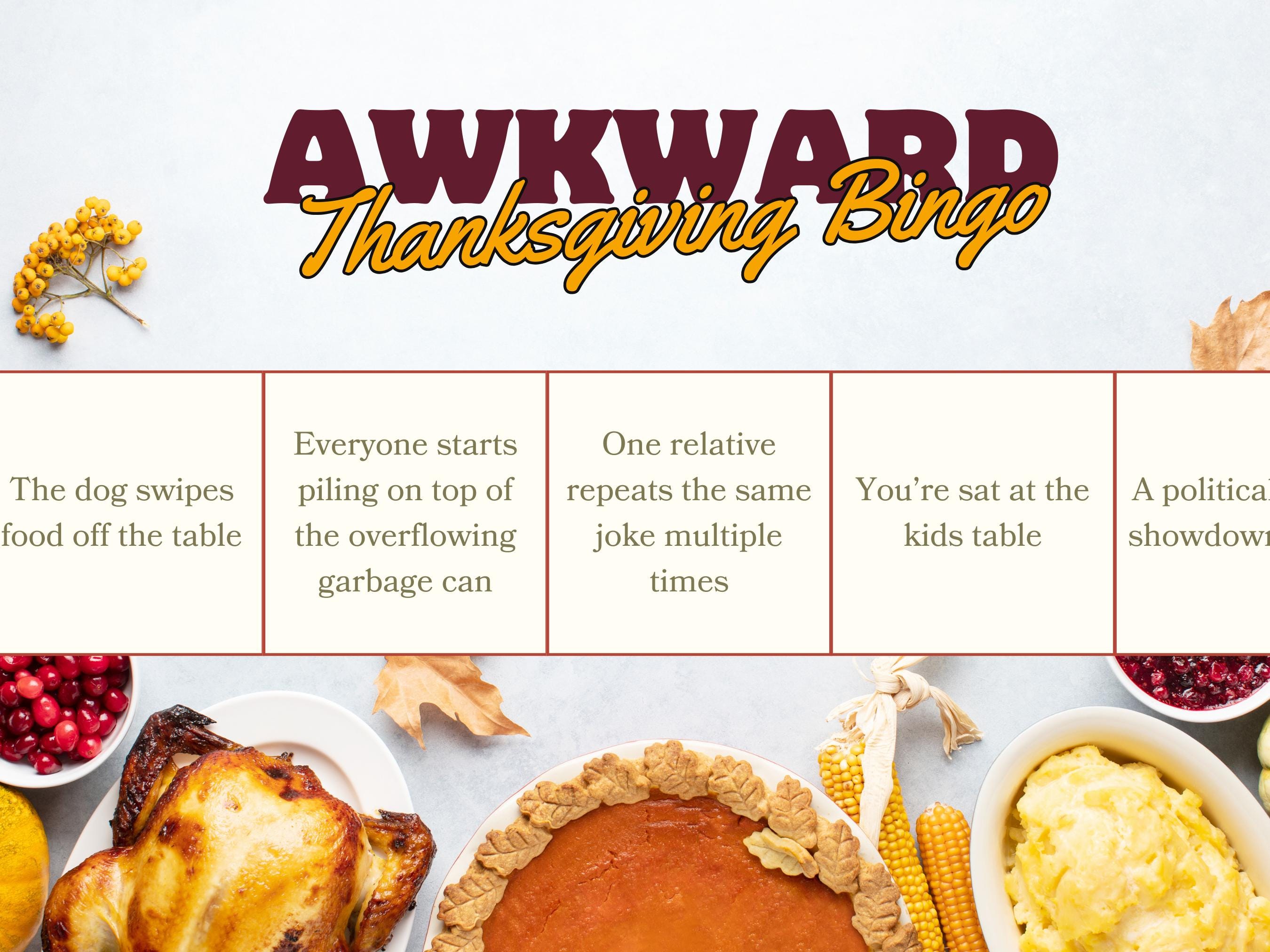 Thanksgiving Bingo Cards Printable Friendsgiving Games Cousin ...