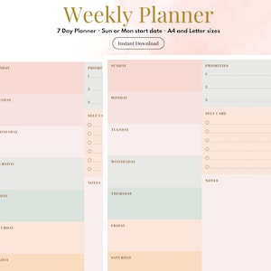 Weekly Planner Back to School Planner to Do Digital Organizer Task List ...
