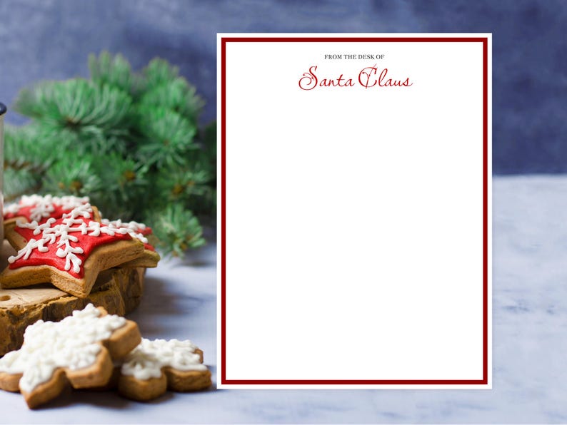From the Desk of Santa | Santa Letterhead | Printable Santa Stationery ...