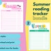 Reading Tracker Summer Organizer Bundle Teen Summer Book Log Kids ...