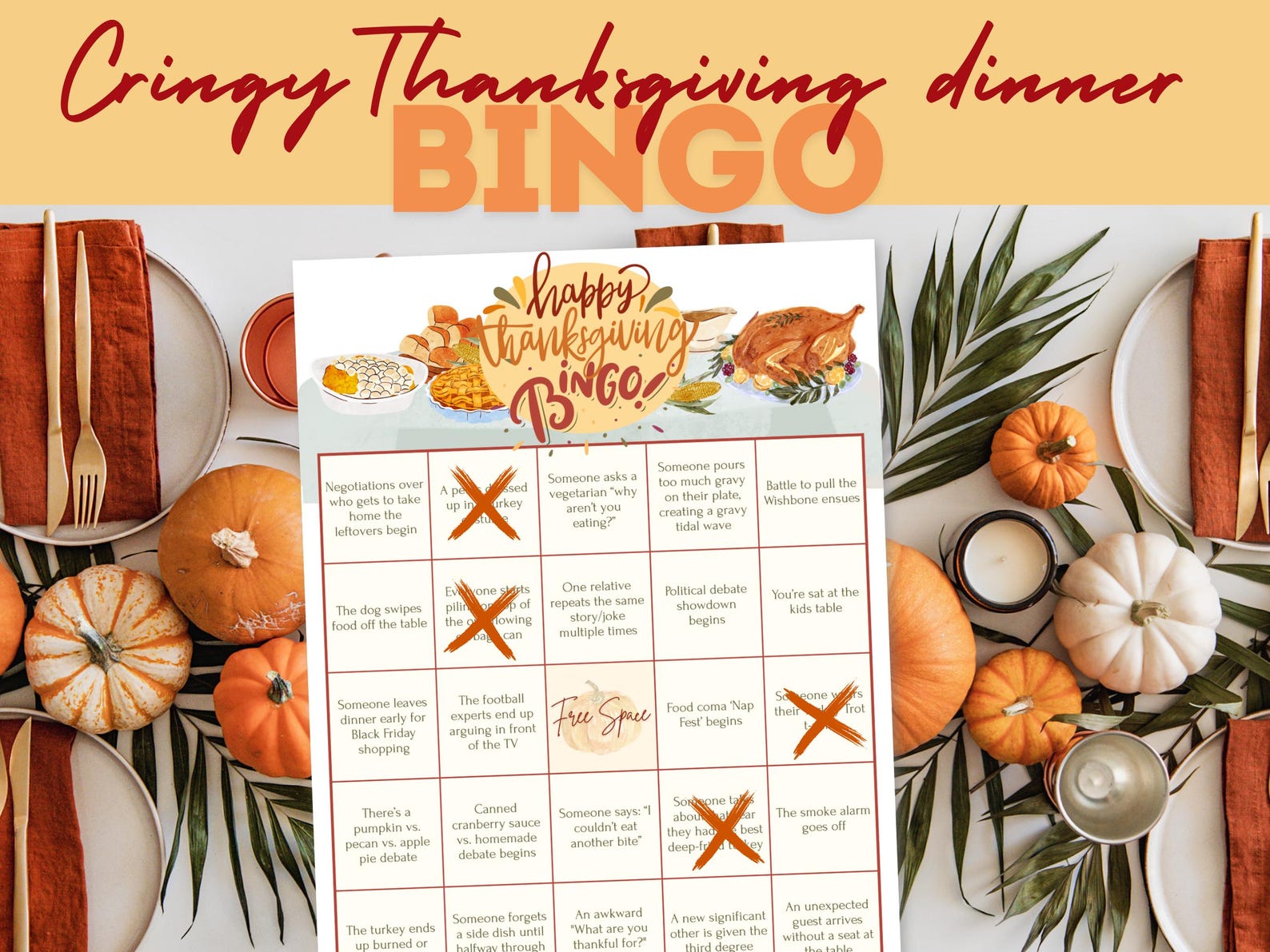 Thanksgiving Bingo Cards Printable Friendsgiving Games Cousin ...