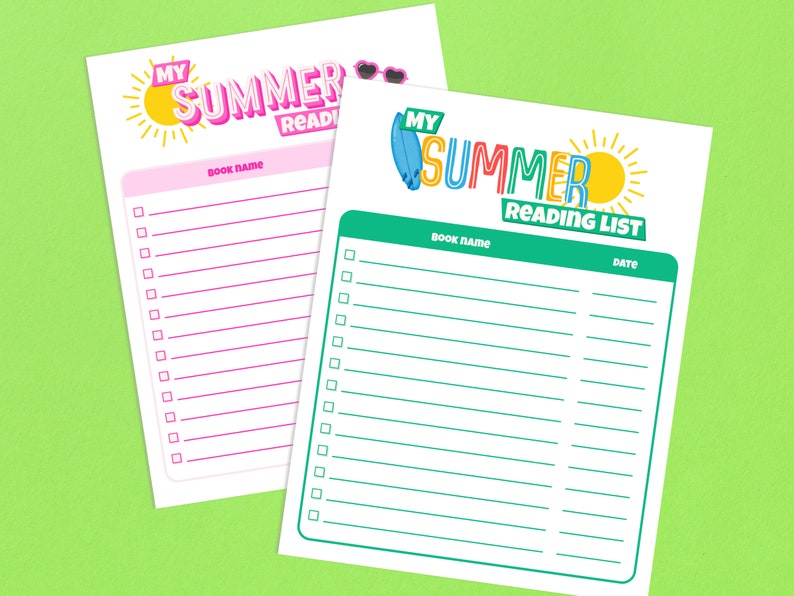 Reading Tracker Summer Organizer Bundle Teen Summer Book Log Kids ...