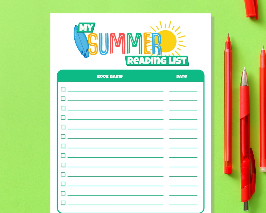 Reading Tracker Teen Summer Book Log Summer Organization Book Log Kids ...