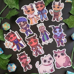 Baldur's Gate 3 Goober Character Stickers - Etsy