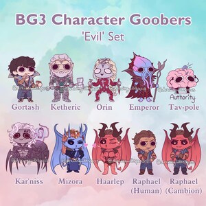 Baldur's Gate 3 Goober Character Stickers - Etsy