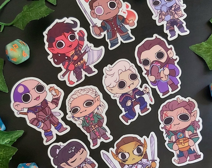Baldur's Gate 3 Goober Character Stickers - Etsy
