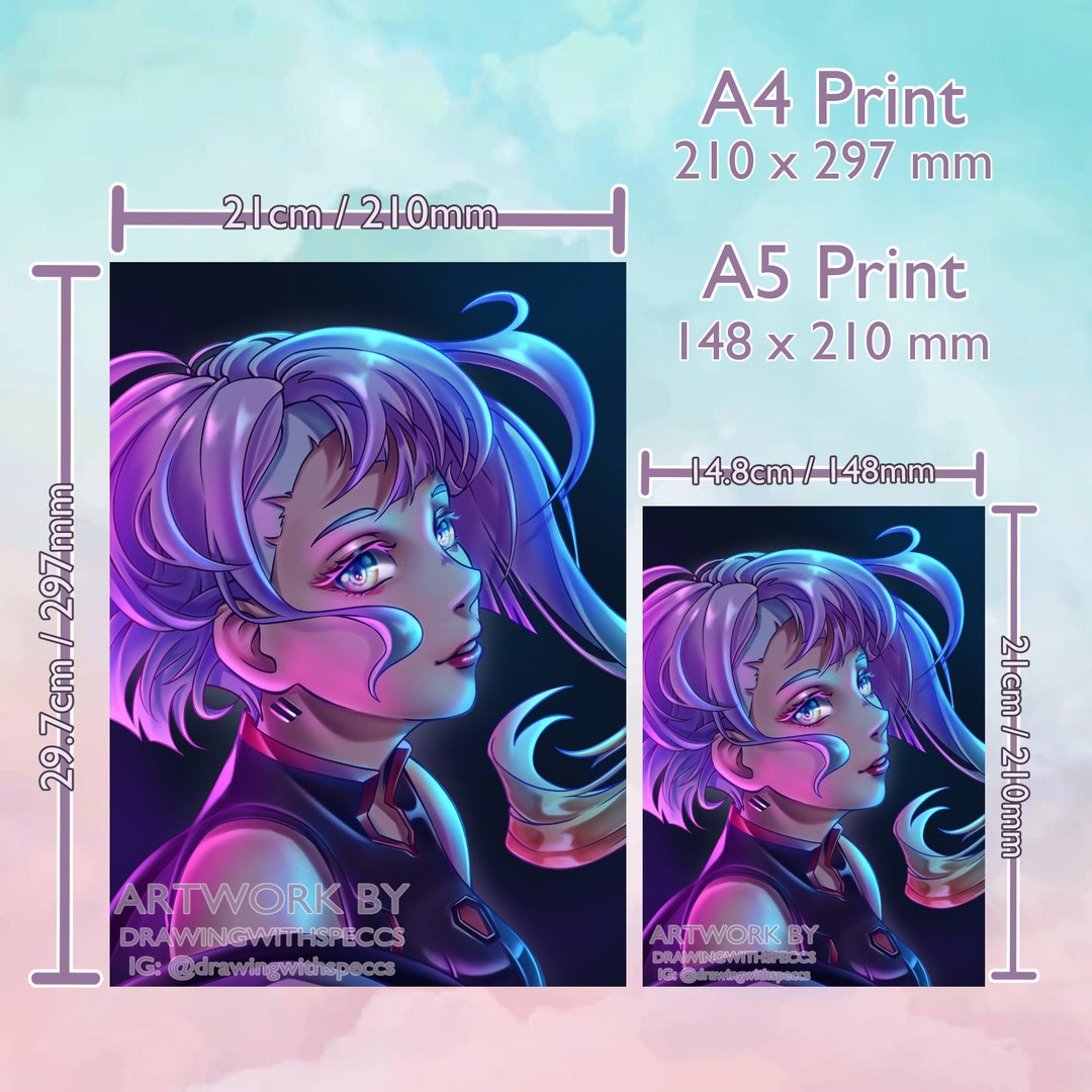Cyberpunk Edgerunners Print Lucy Day/night A5/A4 - Etsy