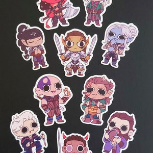 Baldur's Gate 3 Goober Character Stickers - Etsy