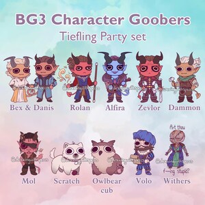 Baldur's Gate 3 Goober Character Stickers - Etsy