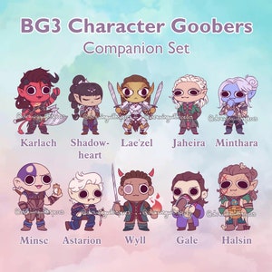 Baldur's Gate 3 Goober Character Stickers - Etsy