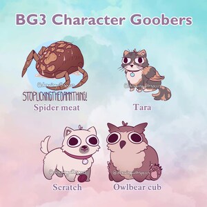 Baldur's Gate 3 Goober Character Stickers - Etsy
