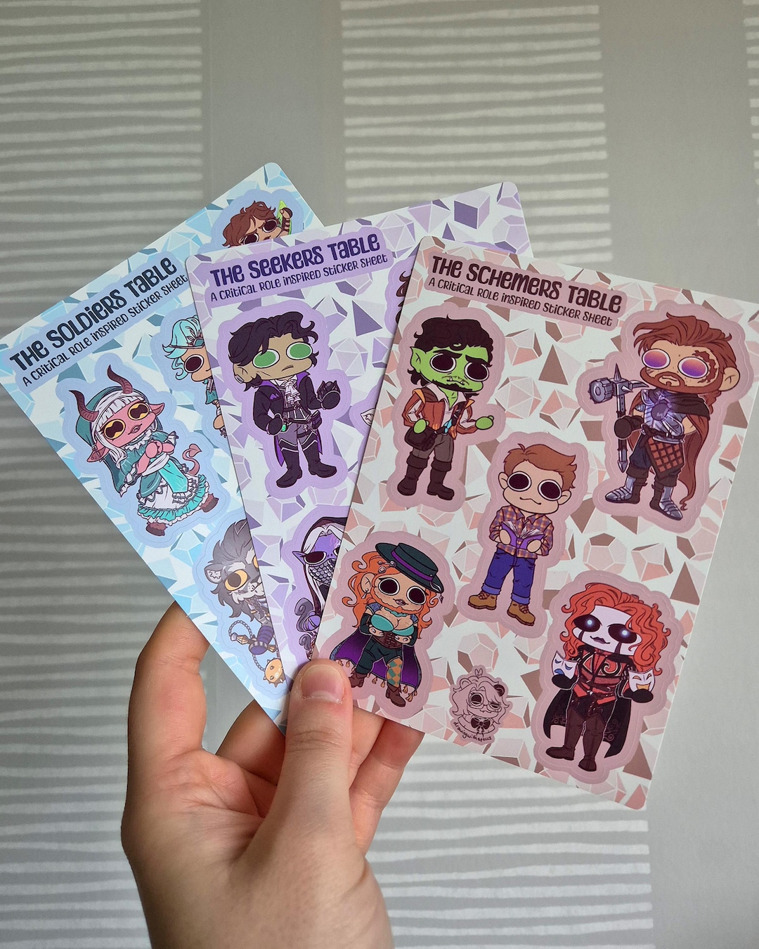 Critical Role Campaign 4 Sticker Sheets (schemers, Seekers, Soldiers ...