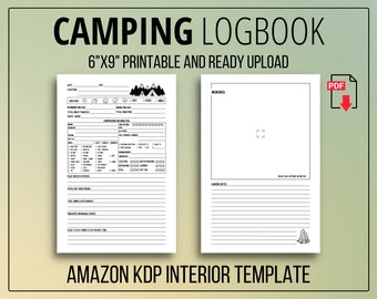Camping Campground Journal 6x9 Canva Editable Template - Etsy