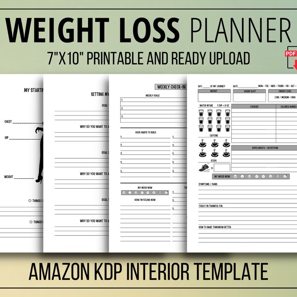 Weight Loss Planner - Etsy
