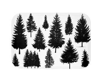 Pine Tree Bath Rug - Etsy