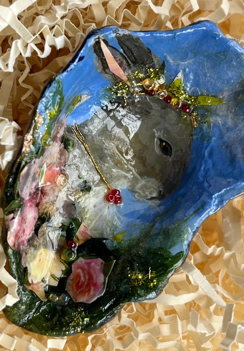 Oyster Shell fancy Rabbit - Etsy