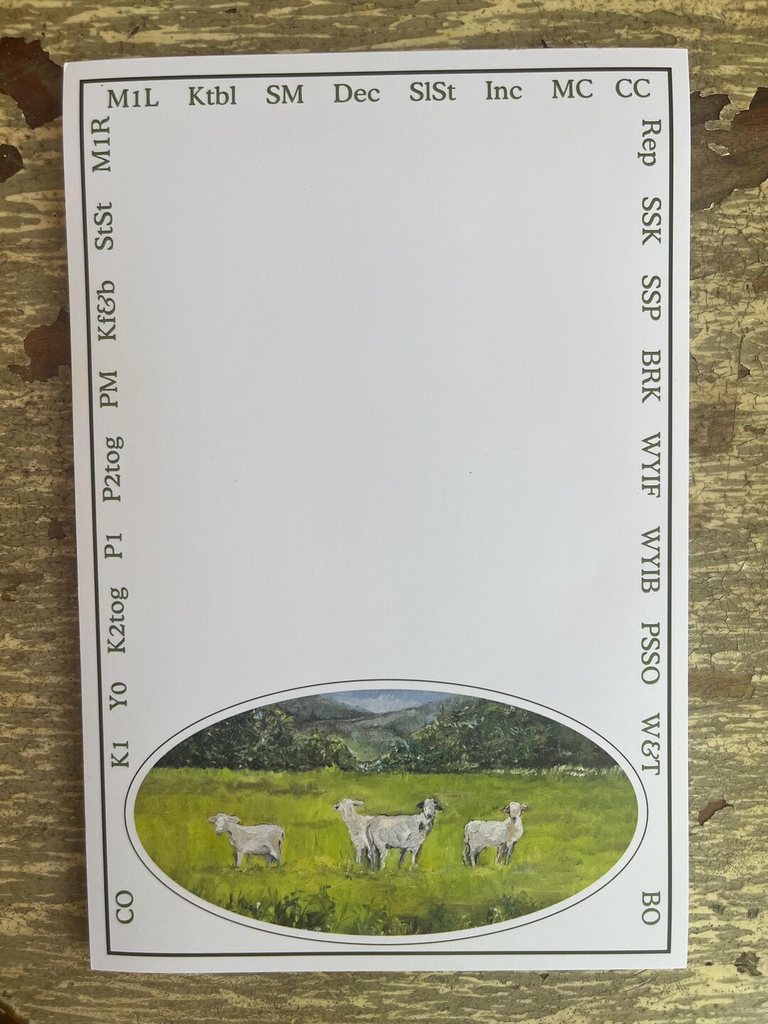 Notepad (knitting) “meadow Sheep” - Etsy