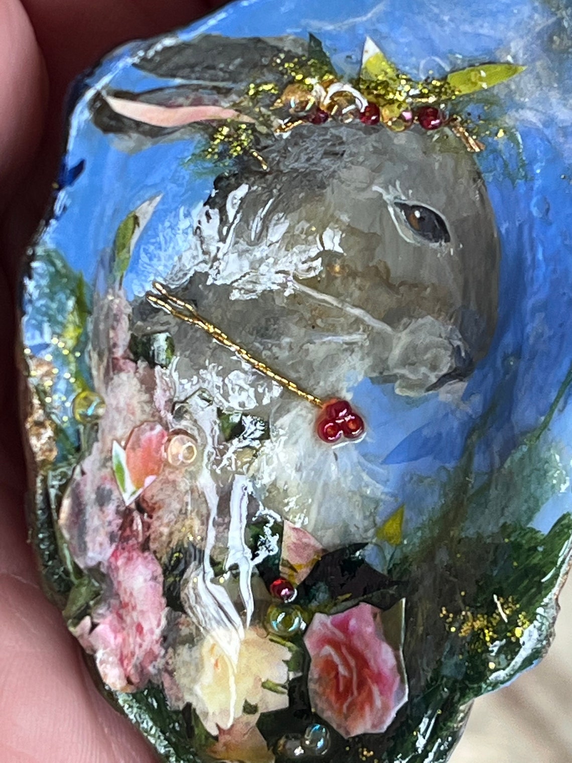 Oyster Shell fancy Rabbit - Etsy
