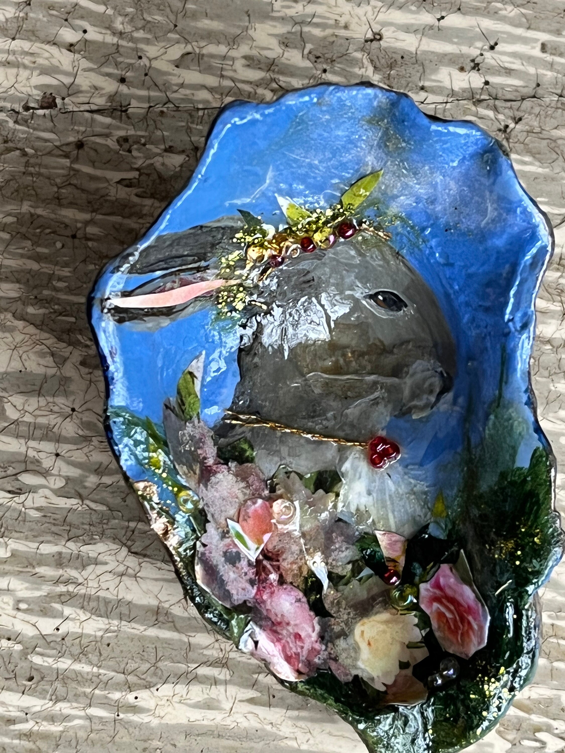 Oyster Shell fancy Rabbit - Etsy