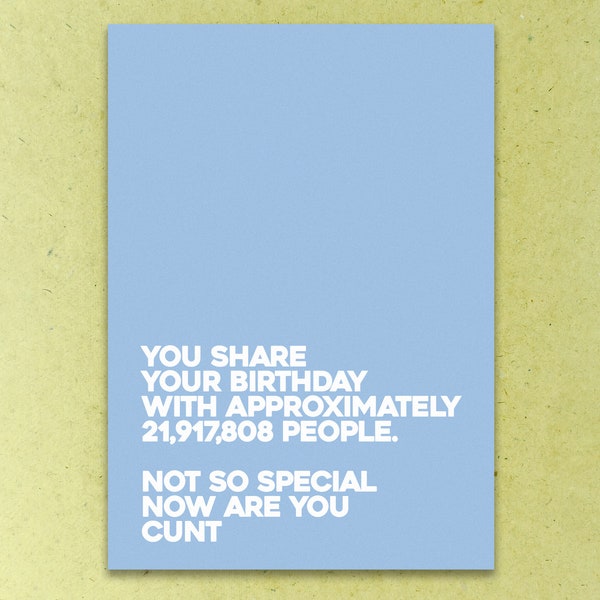 Brutal Birthday Card - Etsy