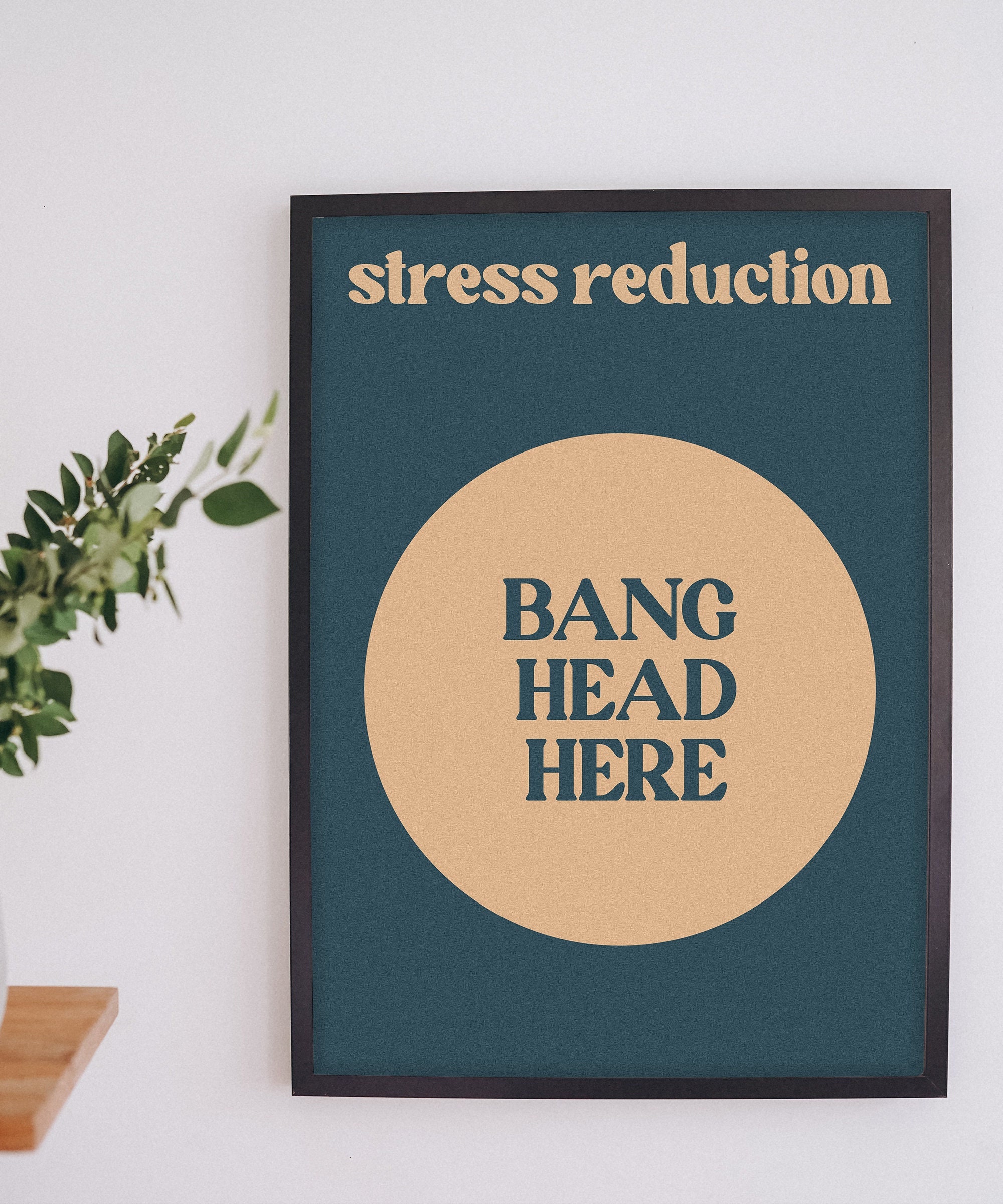 Stress Reduction Poster Funny Artwork Print Poster Gift for - Etsy UK