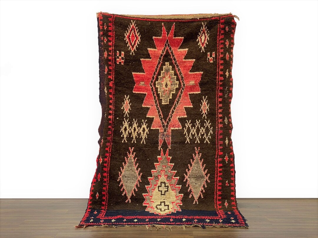 Historical Beni Ourain Luxurious Sofa Rug, Boujaad Hand Knotted ...