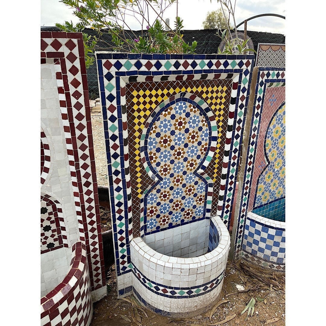 Moroccan Handcraft Natural Artwork Decor Water Fountain, Bohemian ...