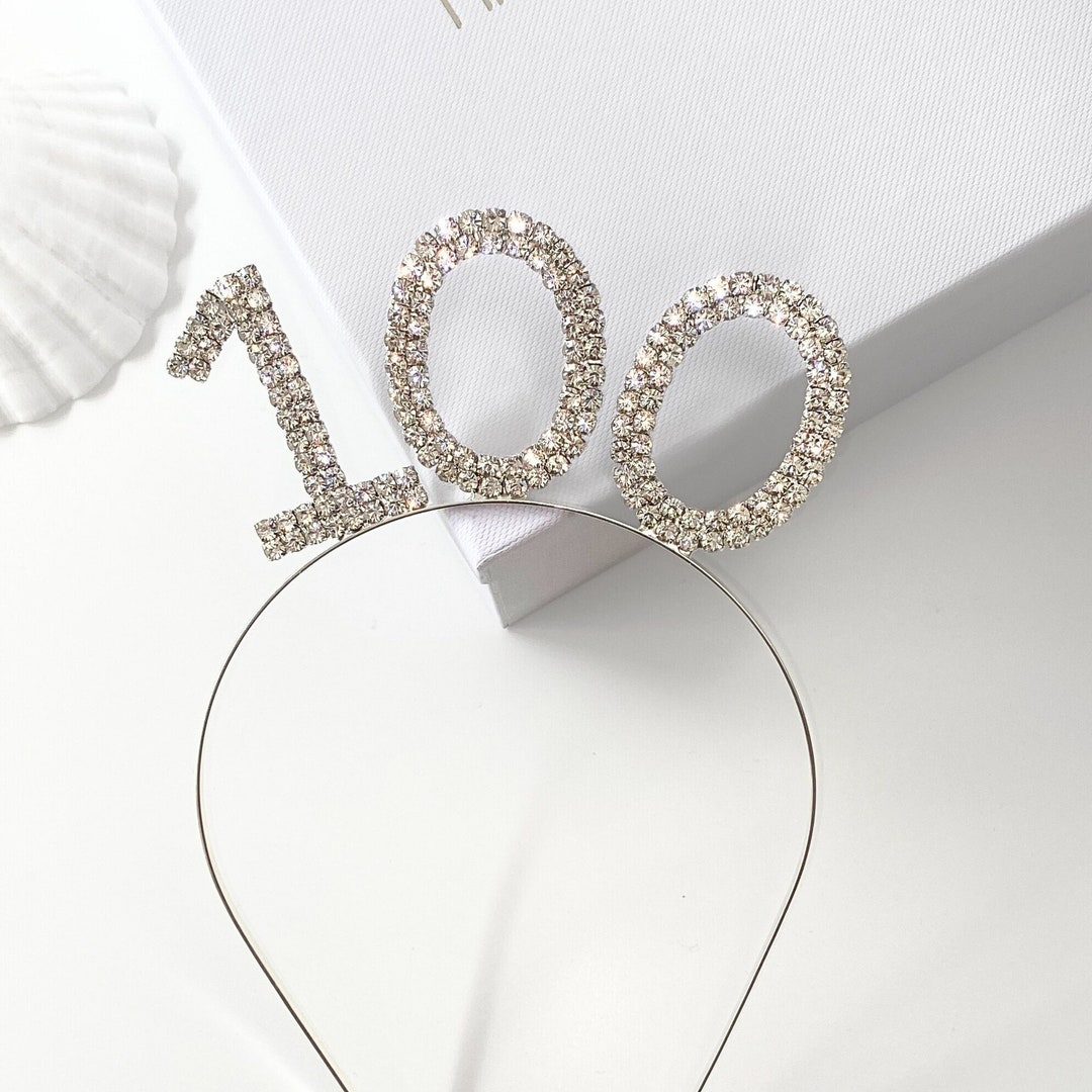 100th Birthday Gift Headband, 100th Birthday Tiara, 100th Birthday Gift ...