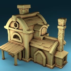 14x Middle Ages Fantasy Style Buildings Part 1 for 3D Printing - 28mm ...