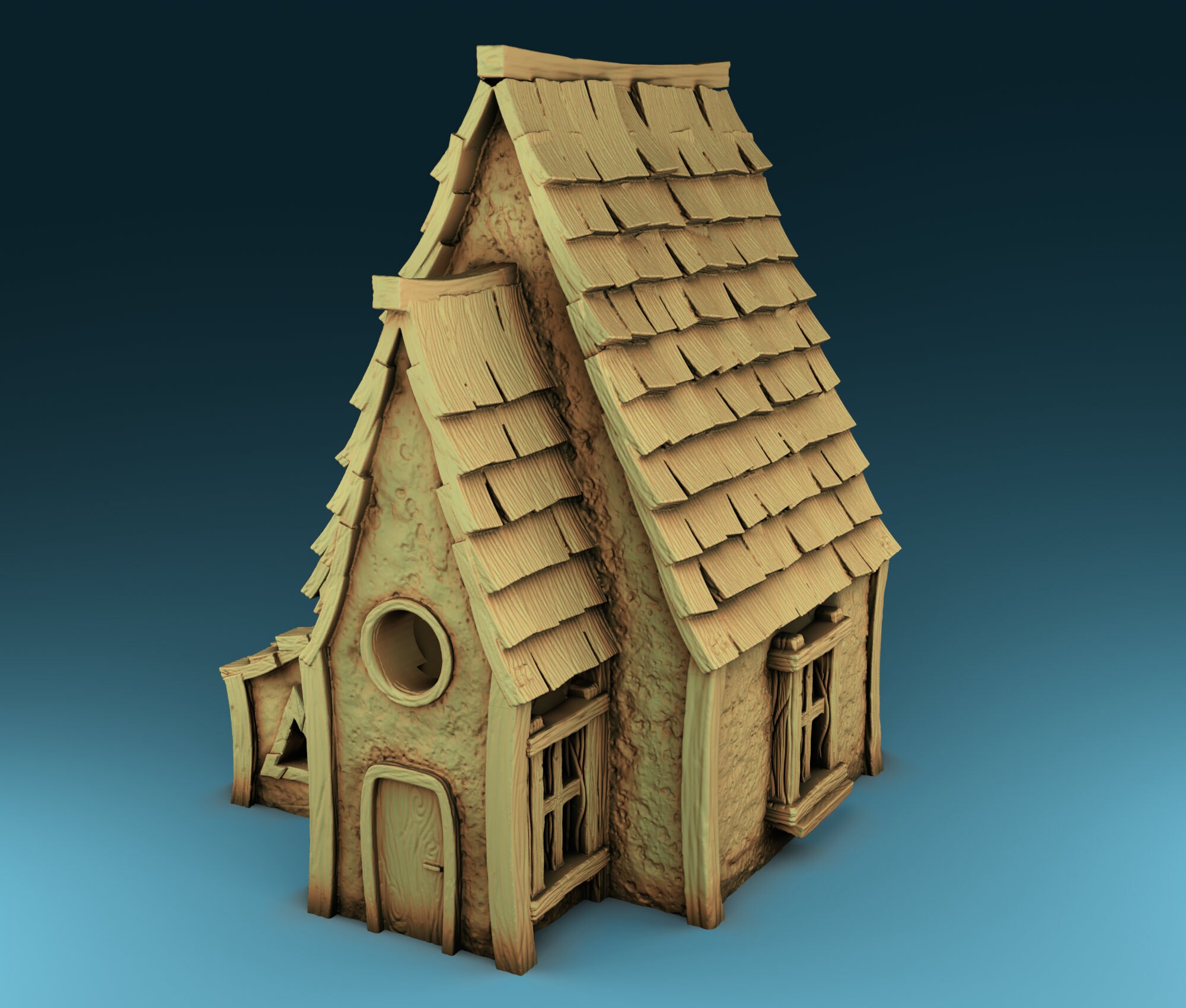 14x Middle Ages Fantasy Style Buildings Part 1 for 3D Printing - 28mm ...
