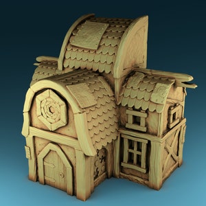 14x Middle Ages Fantasy Style Buildings Part 1 for 3D Printing - 28mm ...