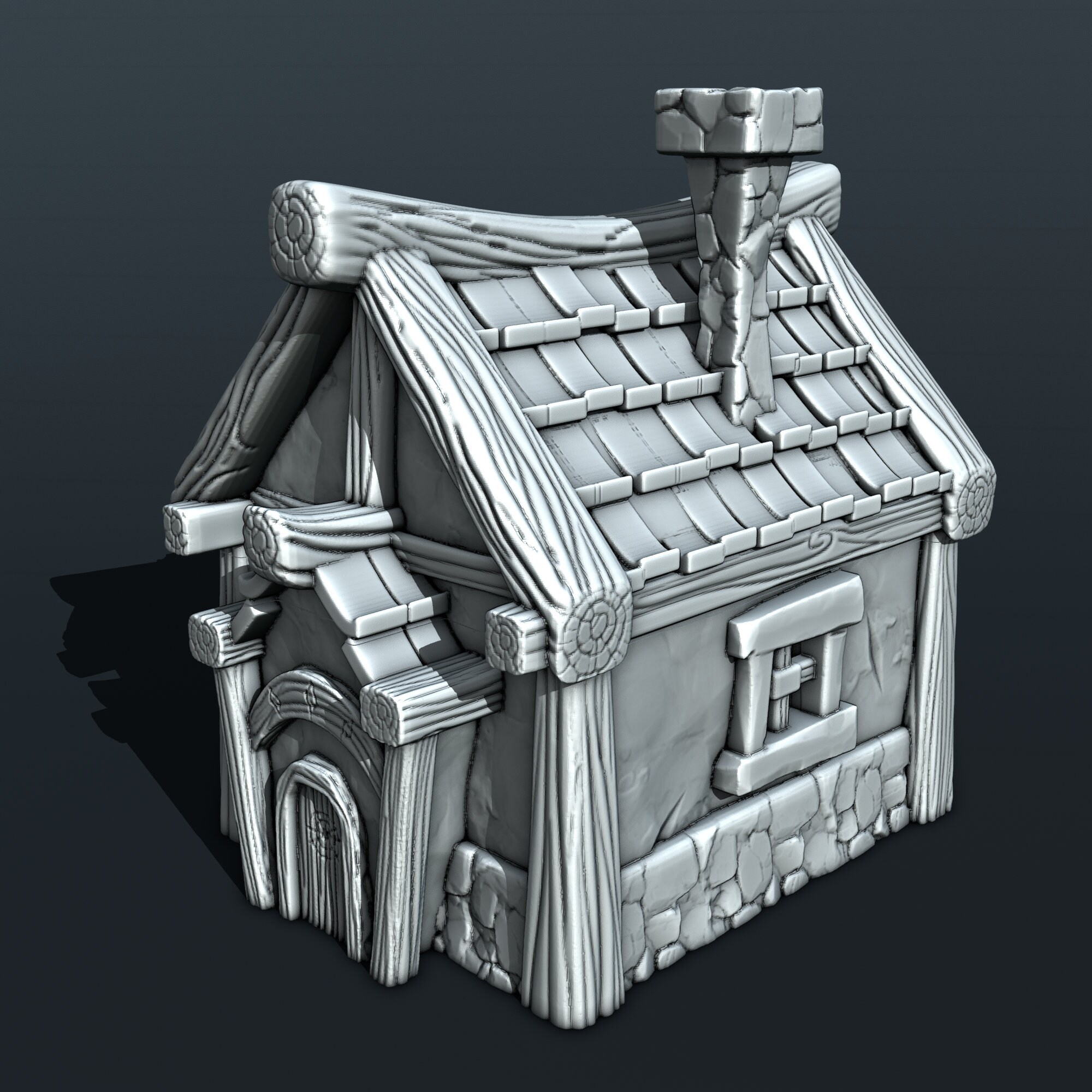 14x Middle Ages Fantasy Style Buildings Part 2 for 3D Printing - 28mm ...