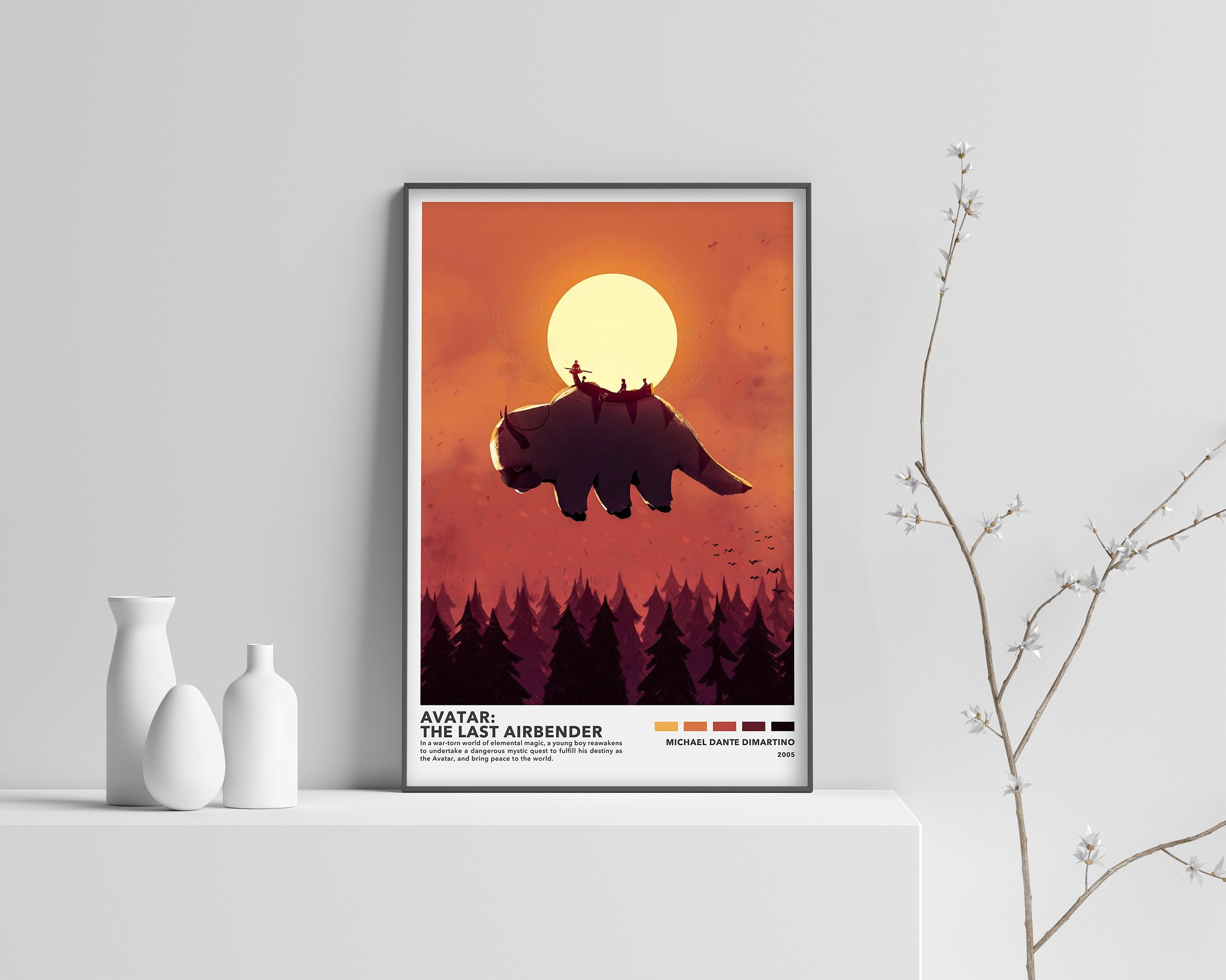 Avatar: The Last Airbender | Appa Poster | Minimalist Anime Poster sold ...