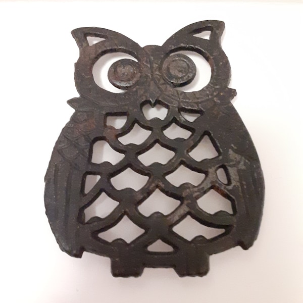 Cast Iron Owl Trivet - Etsy
